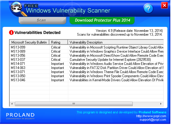 Free Windows Vulnerability Scanner - Программы - Каталог программ - Софт портал
